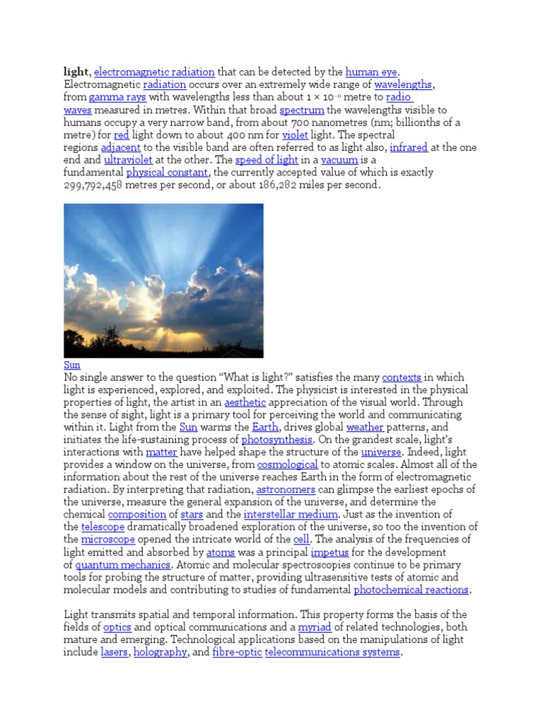 Light | PDF | Light | Optics