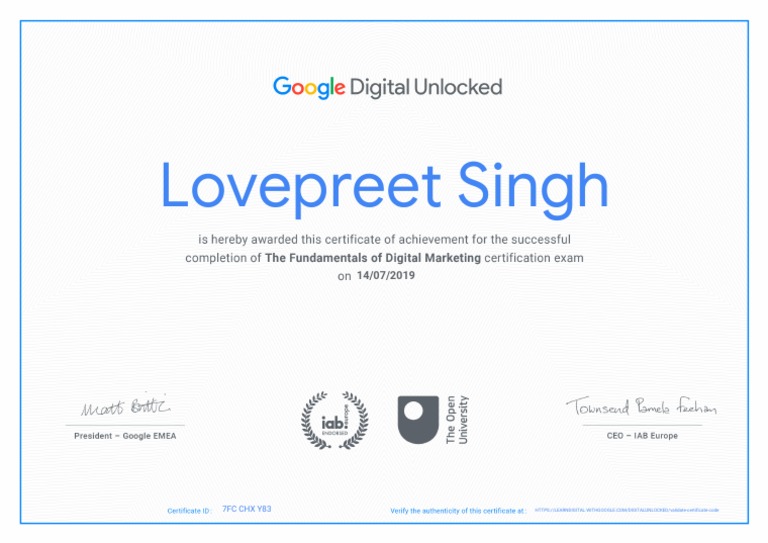 Google Digital Unlocked Certificate Guide | PDF | Business | Technology ...