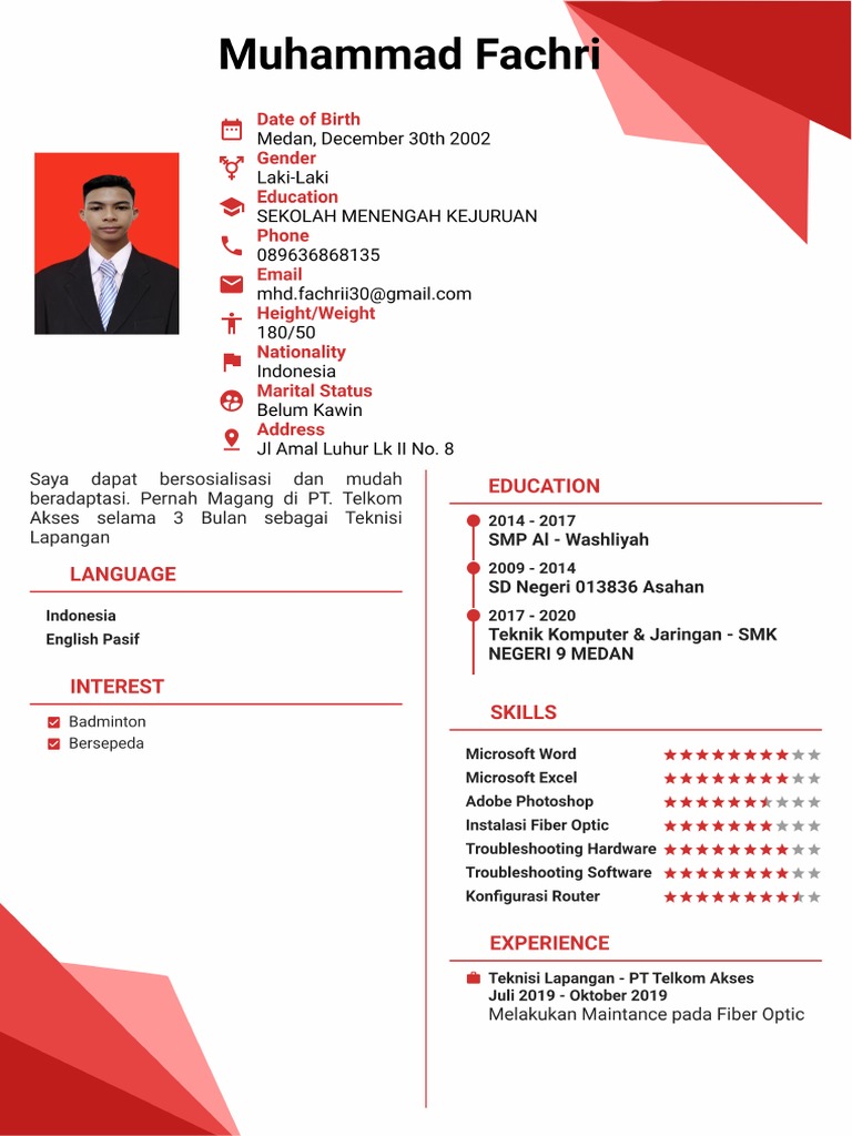 CV - Muhammad Fachri | PDF