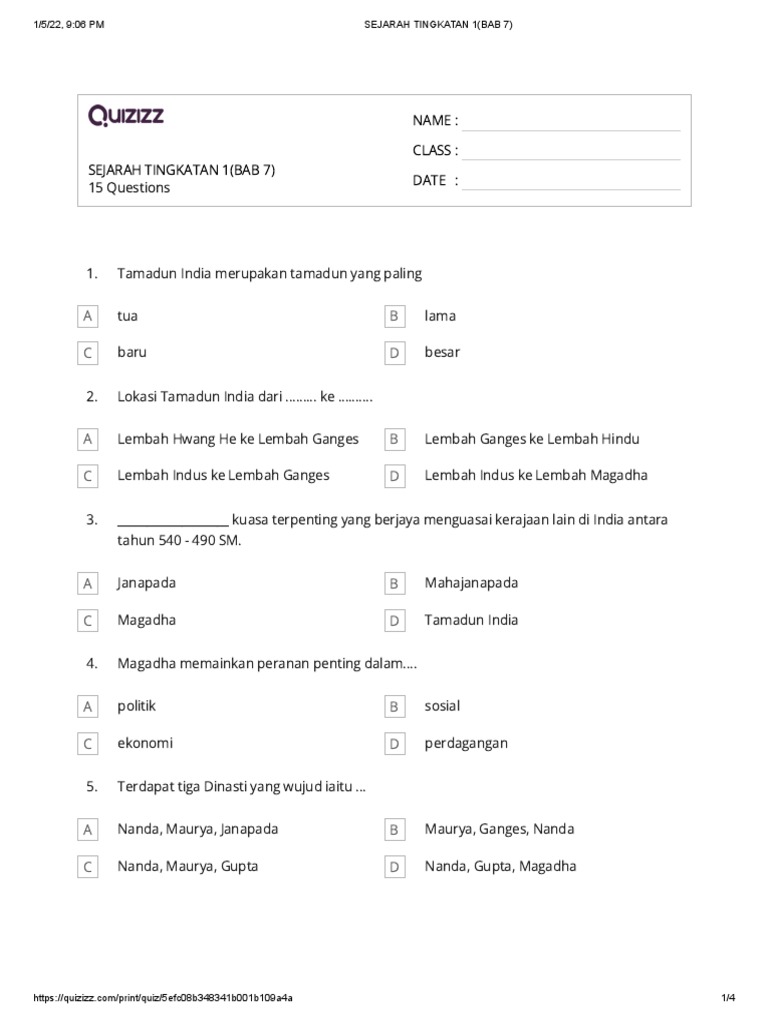 Name: Class: Date:: 15 Questions | PDF