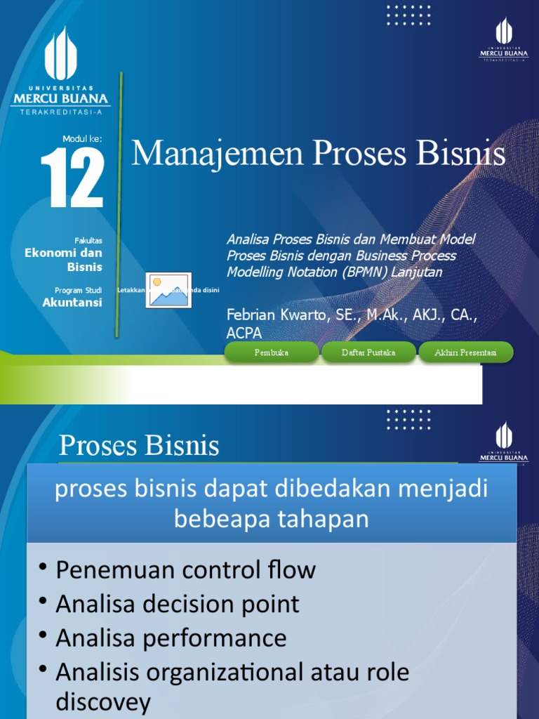12 Analisa Proses Bisnis Dan Membuat Model Proses Bisnis Dengan Business Process Modelling ...