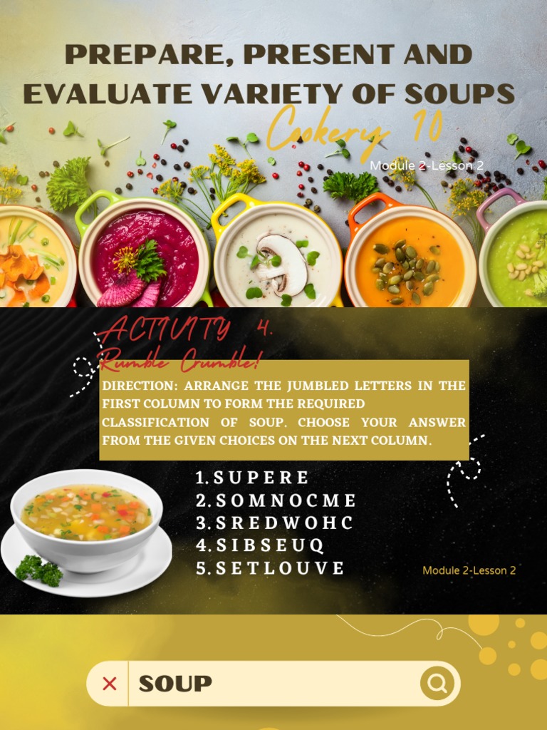 Soup Classification | PDF | Soup | Stock (Food)