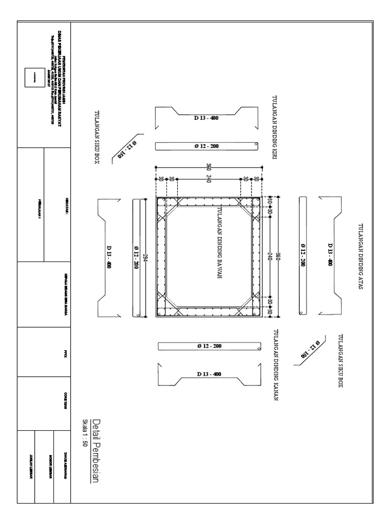 Penulangan Box | PDF