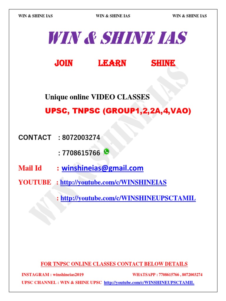 Win & Shine Ias | PDF | Ancient India