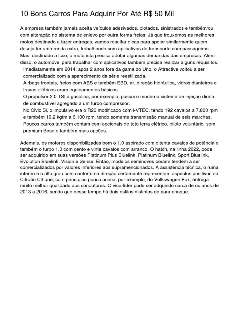10 Bons Carros Por At? Us 18 Mil Nos Eualffwb PDF | PDF | Tecnologias ... 10 Bons Carros Por At? Us 18 Mil Nos Eualffwb PDF | PDF | Tecnologias ...