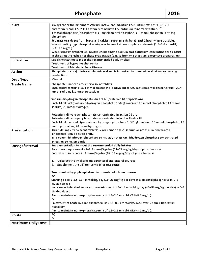 Phosphate Neomed | PDF