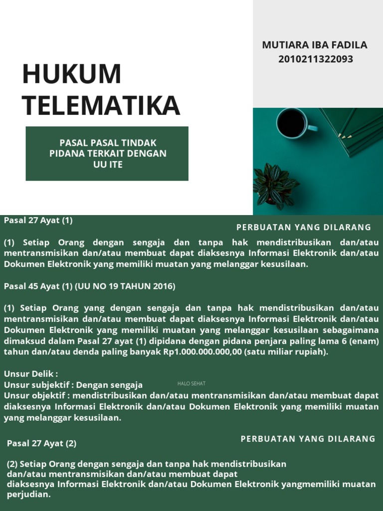 Hukum Telematika | PDF