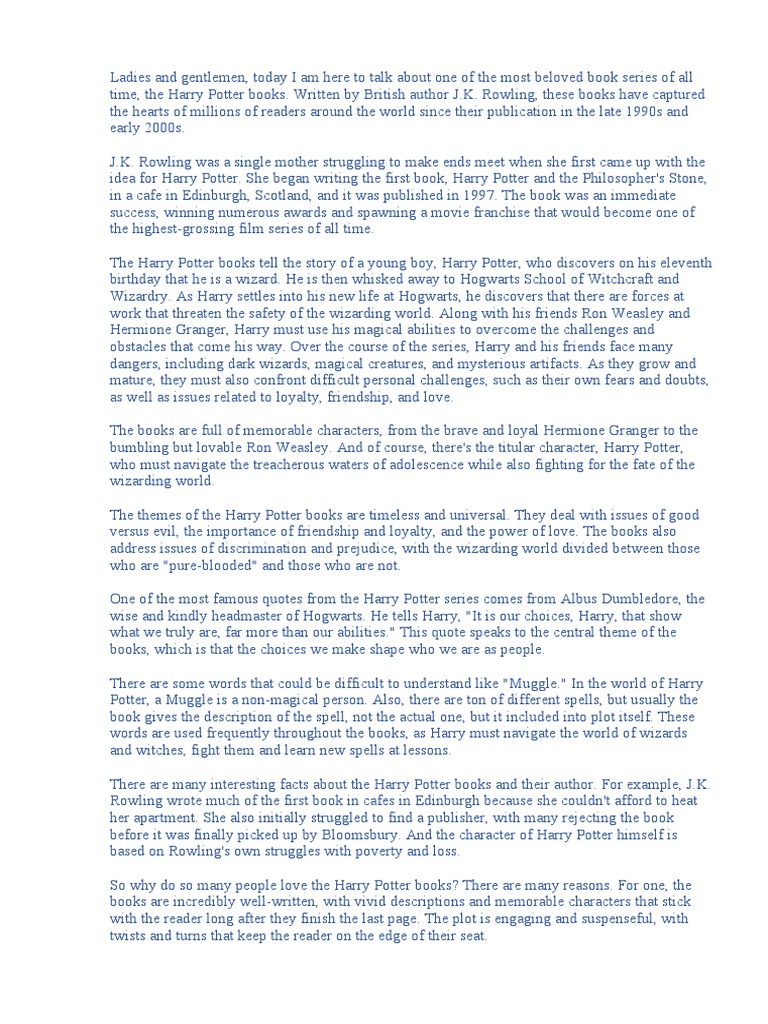 Harry Potter Book Review and Analysis | PDF | Harry Potter | J. K. Rowling