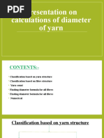 Textile Count and Calculation Formulas | PDF | Yarn | Textiles