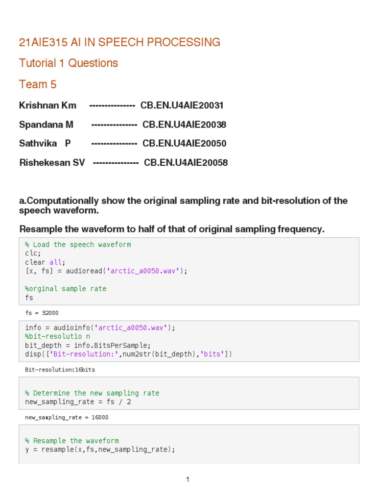 Team5 Final | PDF | Pitch (Music) | Human Voice