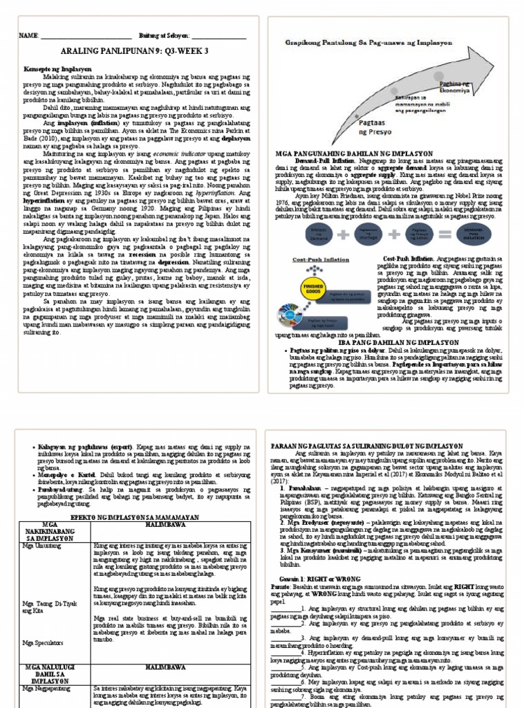 Activity Sheet AP9 WEEK3 Q3 160 Copies | PDF