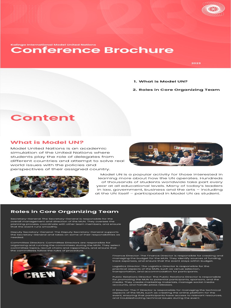 Conference Brochure: What Is Model UN? | PDF | United Nations ...