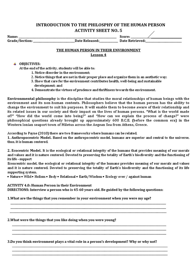 Mod.4 Activity Sheets | PDF