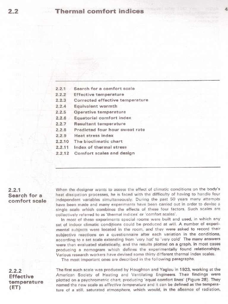 Thermal Comfort Indices | PDF | Humidity | Temperature