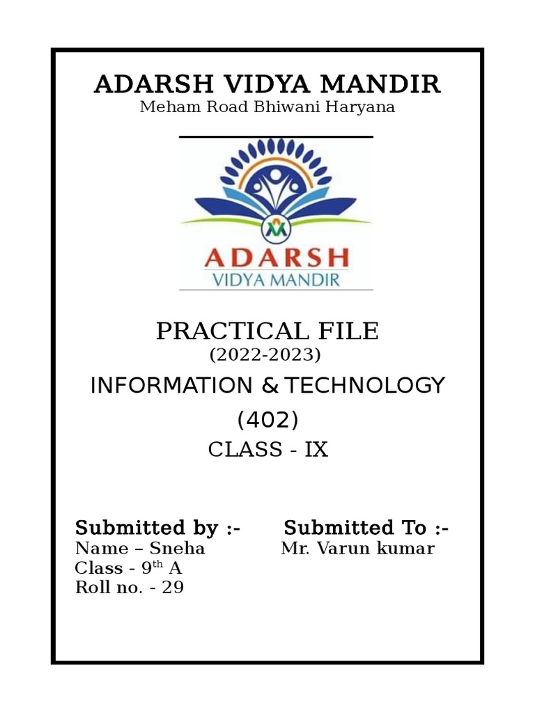 Exploring Formatting Techniques: A Practical File Documenting Students ...