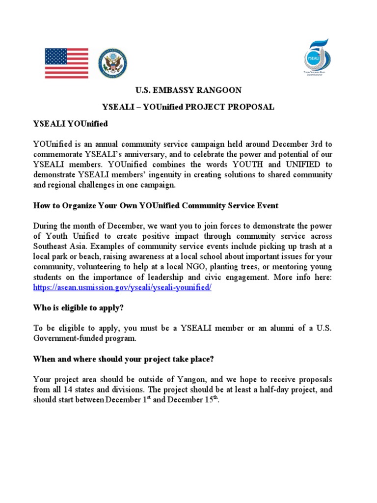 YSEALI Younified Project Proposal Template | PDF | Communication