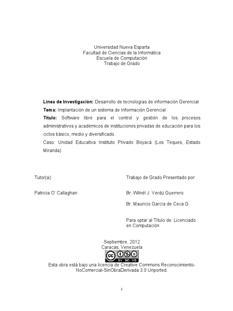 Tesis: Software Libre para El Control y Gestión de Los Procesos ... Tesis: Software Libre para El Control y Gestión de Los Procesos ...