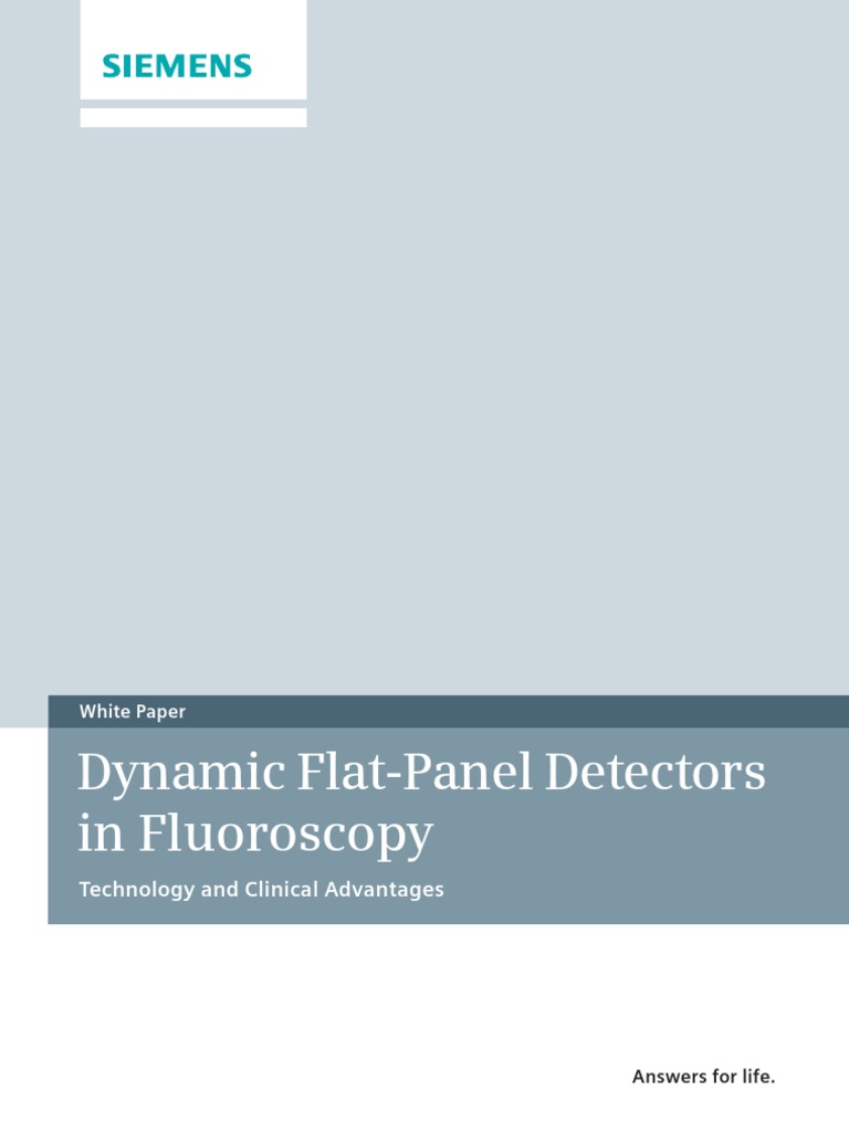 Dynamic Flat-Panel Detectors in Fluoroscopy: Technology and Clinical Advantages | PDF | Computer ...