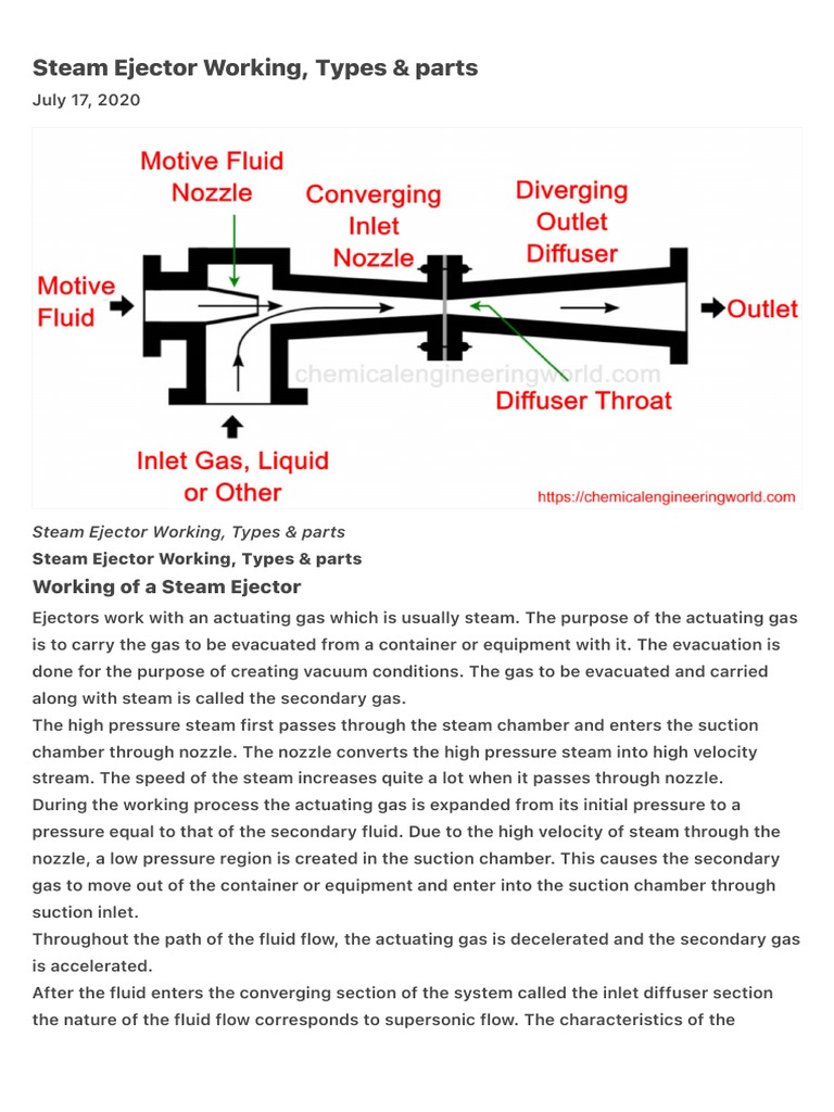 Eductor Operation | PDF | Nozzle | Phases Of Matter