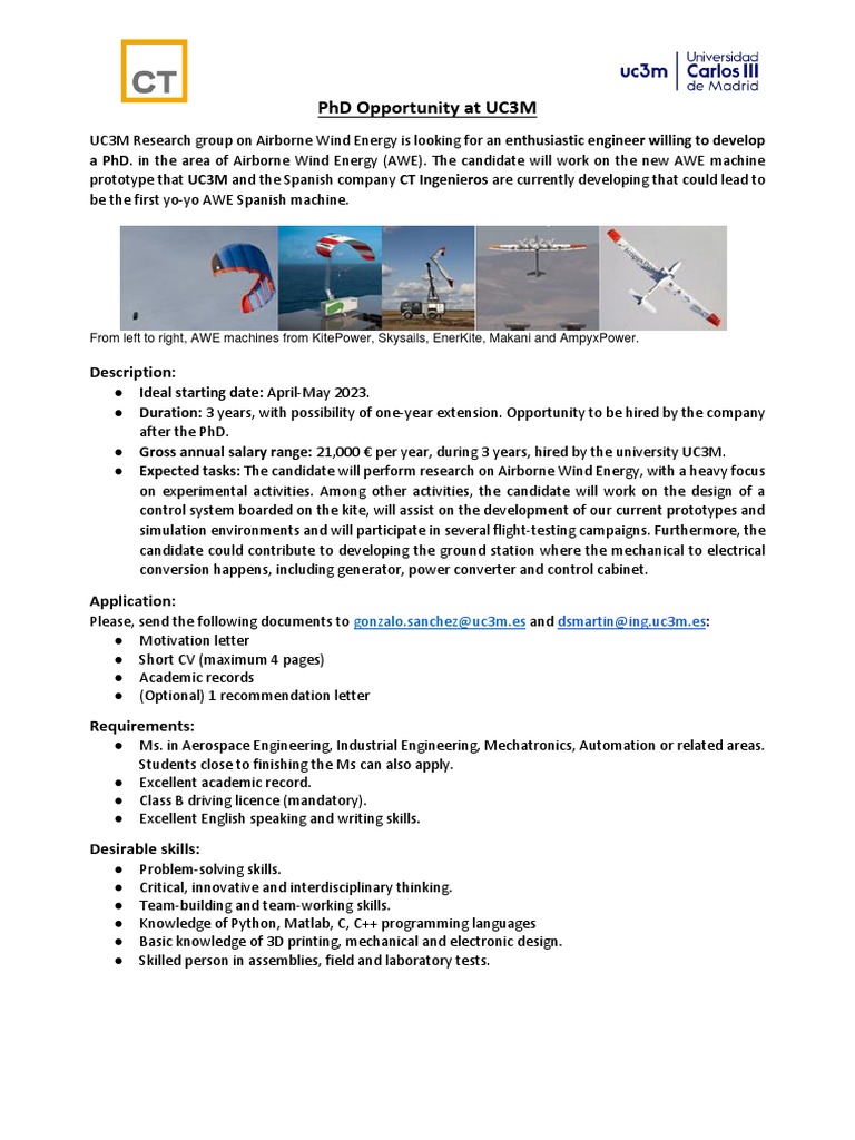 AWE PHD Opportunity UC3M | PDF