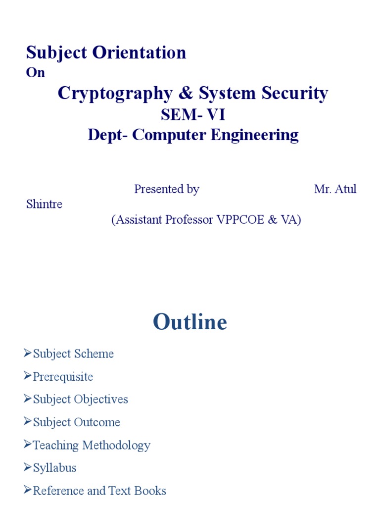 Cryptography & System Security Overview | PDF | Cryptography | Encryption