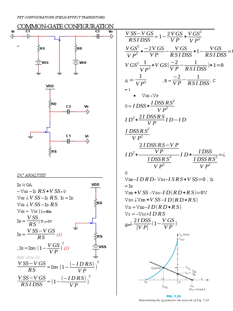 Common Gate JFET Configuration Analysis | PDF | Information And ...