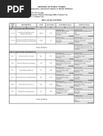Bill of Quantities (Form DPWH-INFR-17 and 18) | PDF | Economic Sectors ...