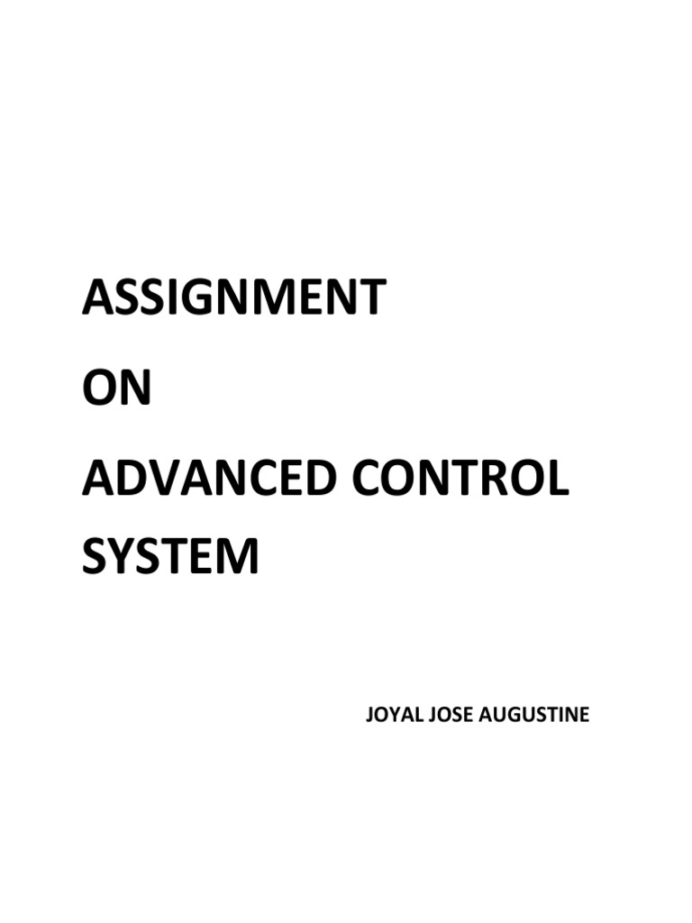 Advanced Control System Assignment | PDF | Eigenvalues And Eigenvectors | Matrix (Mathematics)