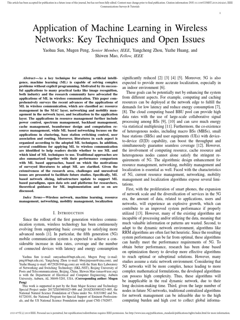 Sun 2019 | PDF | Machine Learning | Support Vector Machine