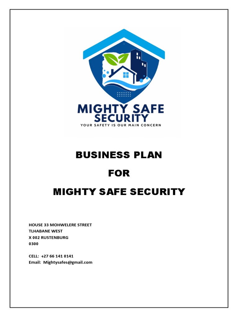 Mighty Safe Security Business Plan | PDF | Securities | Bodyguard