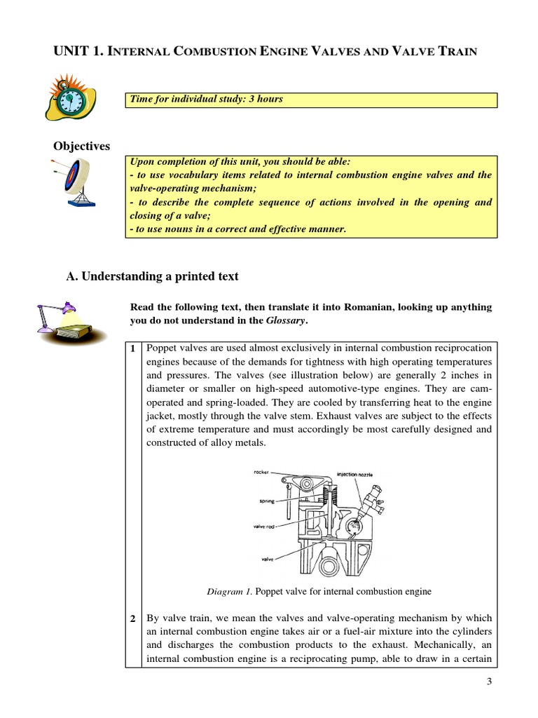 U1. Internal Combustion Engine Valves and Valve Train | PDF | Internal ...