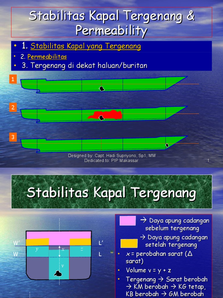 12-Stabilitas Kapal Tergenang | PDF