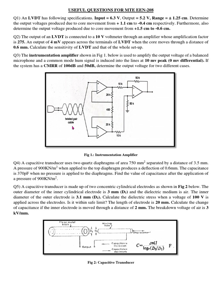 USEFUL QUESTIONS FOR MTE EEN-208 Dated 19th Feb 2023 | PDF