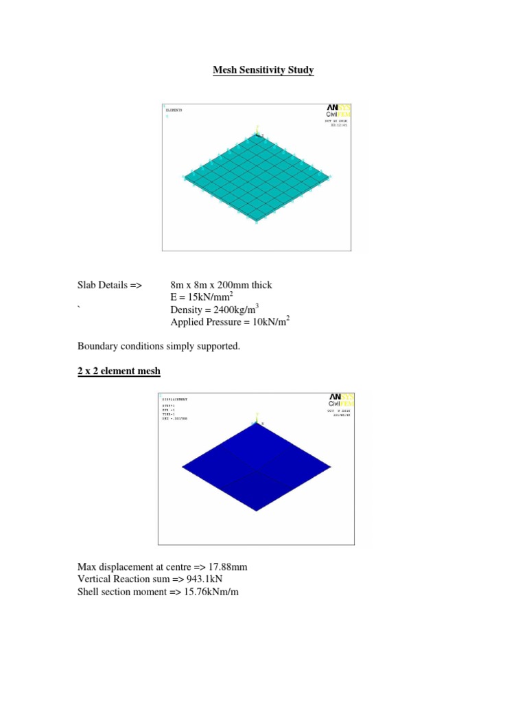 Mesh Sensitivity Study | PDF