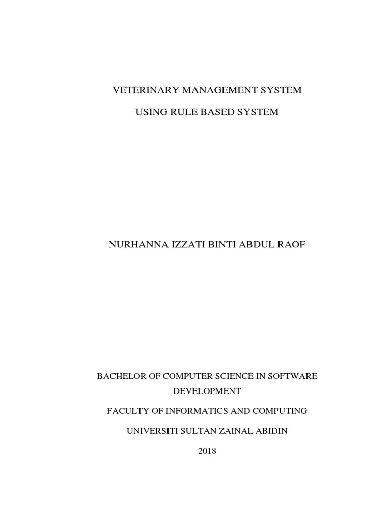 Veterinary Management System Using Rule Based System | PDF | Veterinary Medicine | System