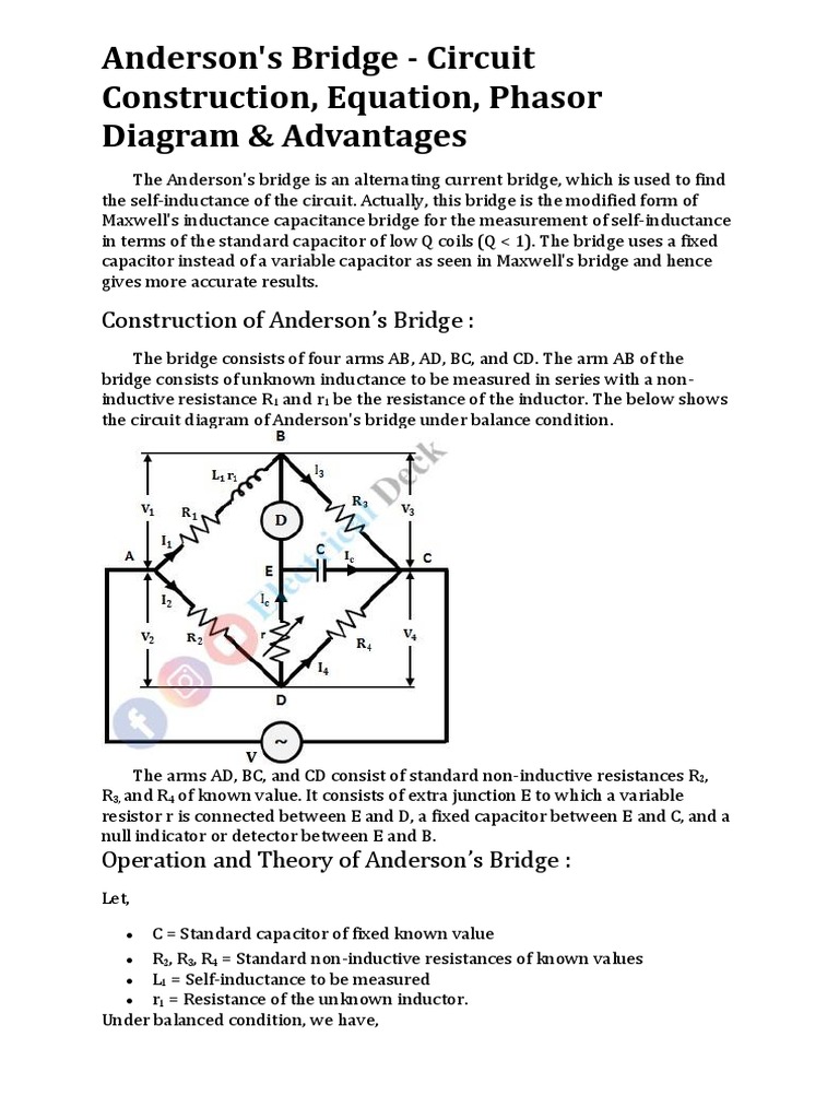 Anderson's Bridge | PDF | Inductance | Inductor