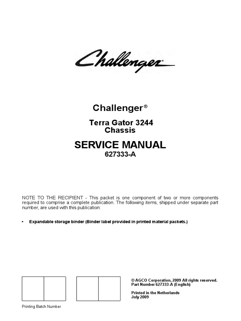 Service Manual: Challenger | PDF | Vehicles | Road