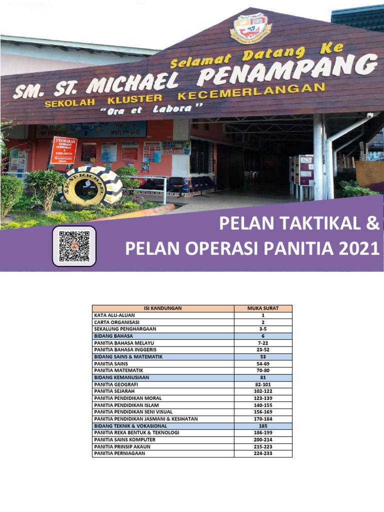 Pelan Taktikal & Operasi Panitia 2021 | PDF