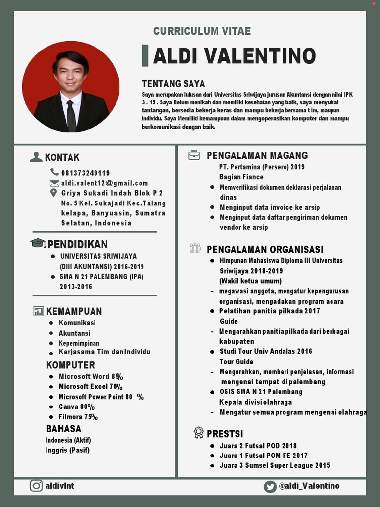 Aldi Valentino: Curriculum Vitae | PDF