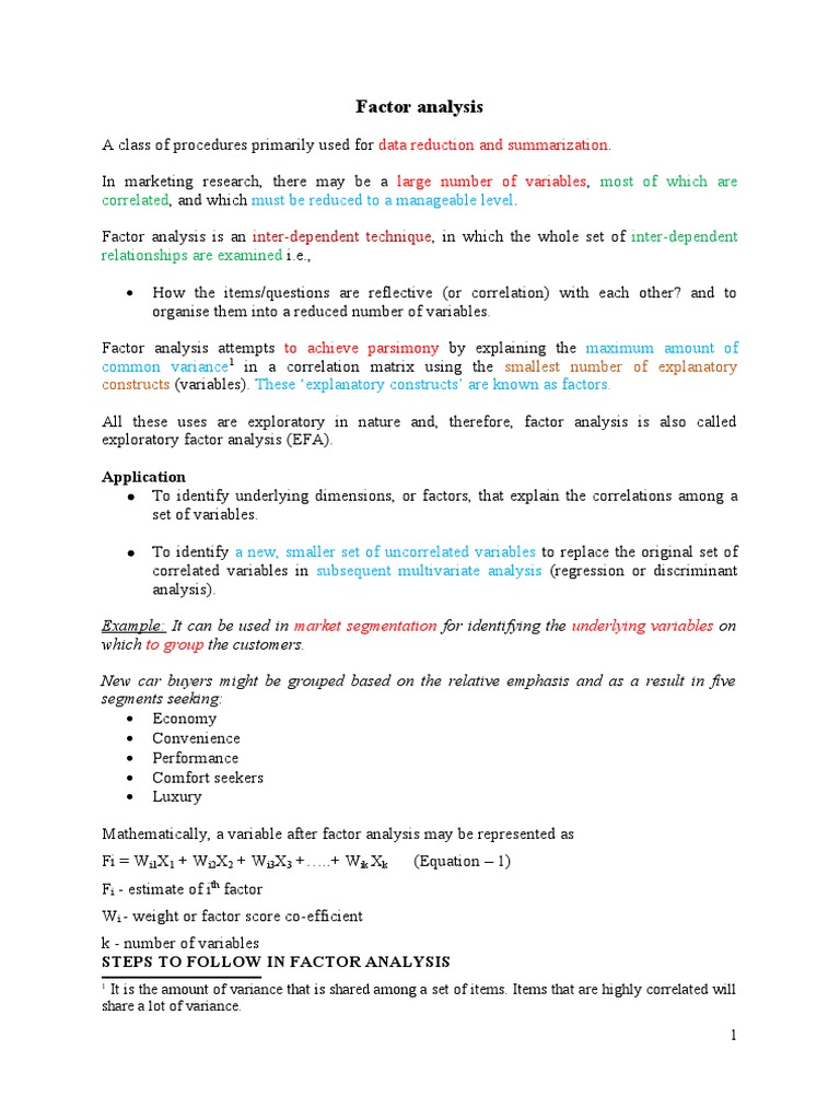 Factor Analysis | PDF | Factor Analysis | Principal Component Analysis