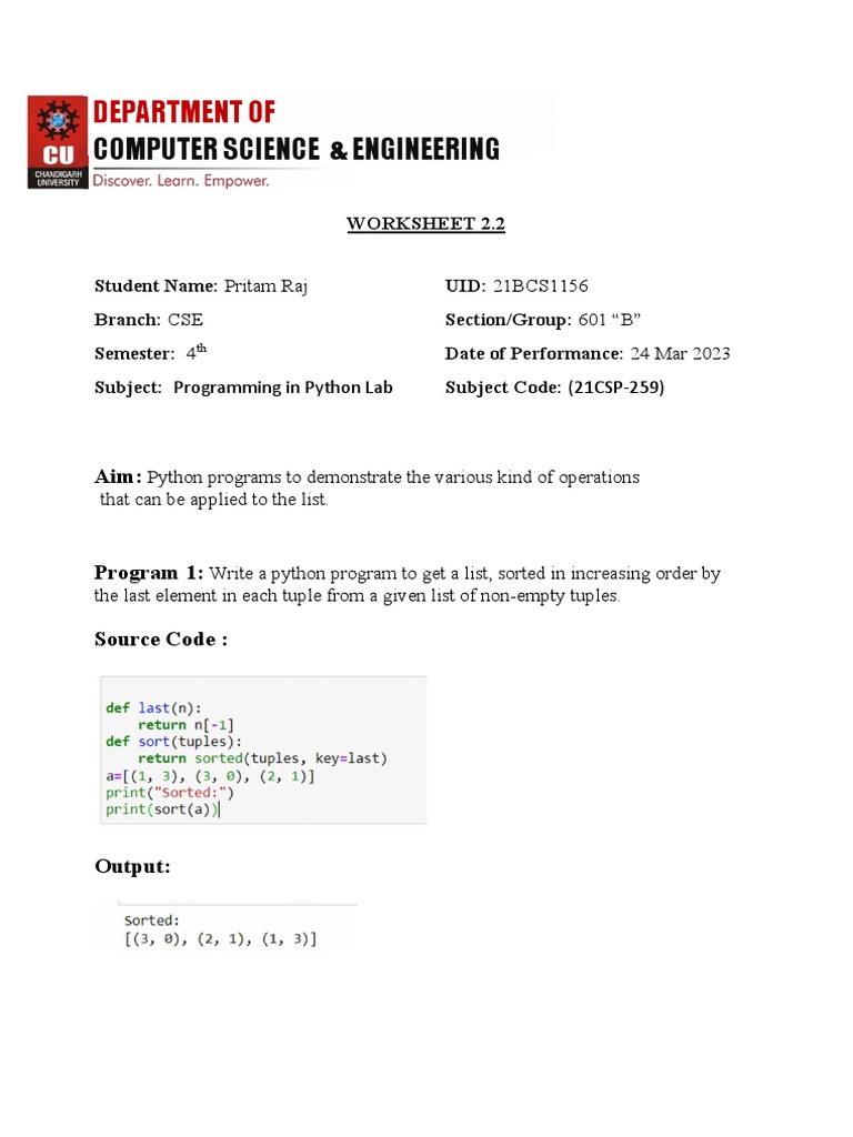Python 2.2 Pritam | PDF | Computers