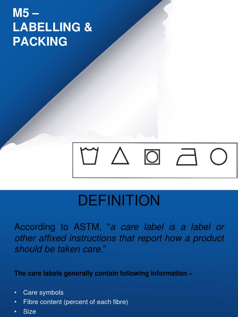 M5 - Labelling & Packing | PDF | Clothing | Materials