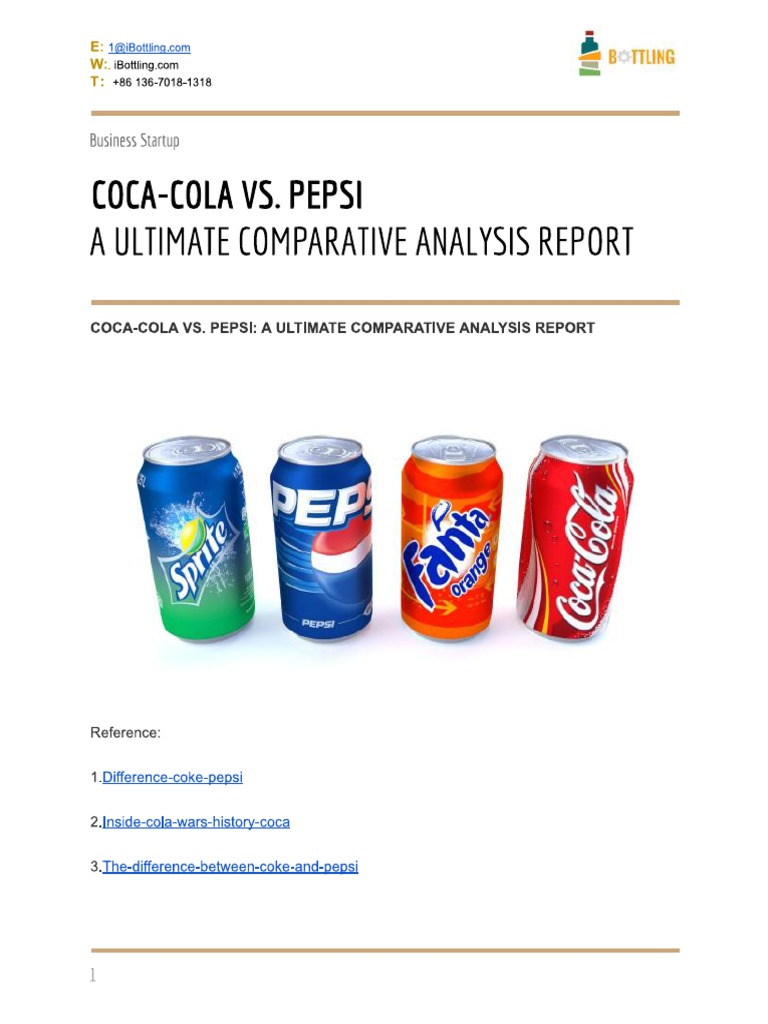 Coca-Cola-Vs-Pepsi-A-ultimate-comparative-analysis-report | PDF