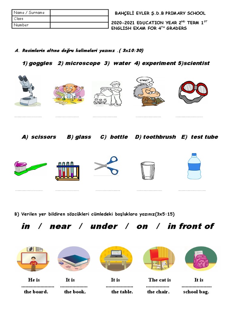 2020-2021 4TH Grade 2ND Term 1ST Exam | PDF | Language Arts ...