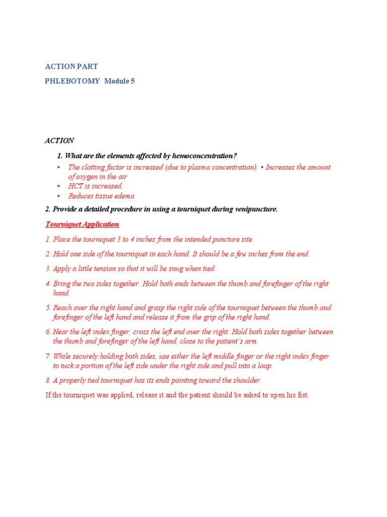 PHLEBOTOMY Module 5 | PDF