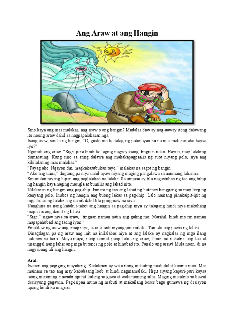 Ang Araw at Ang Hangin | PDF