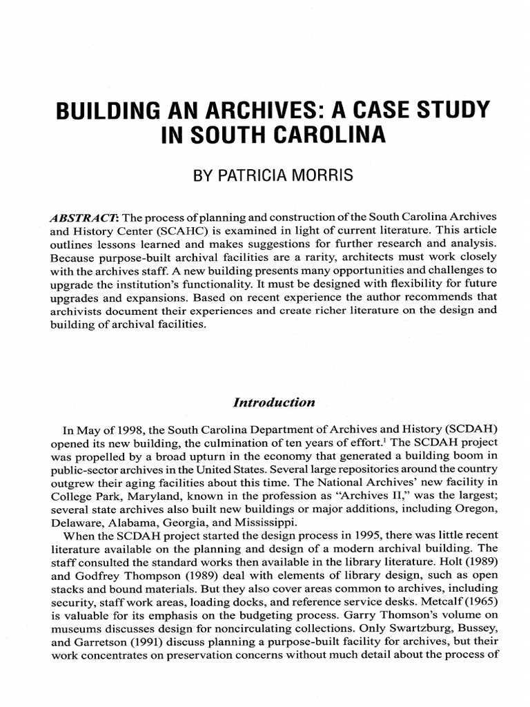 04 Building An Archives A Case Study | PDF | Archive | Libraries