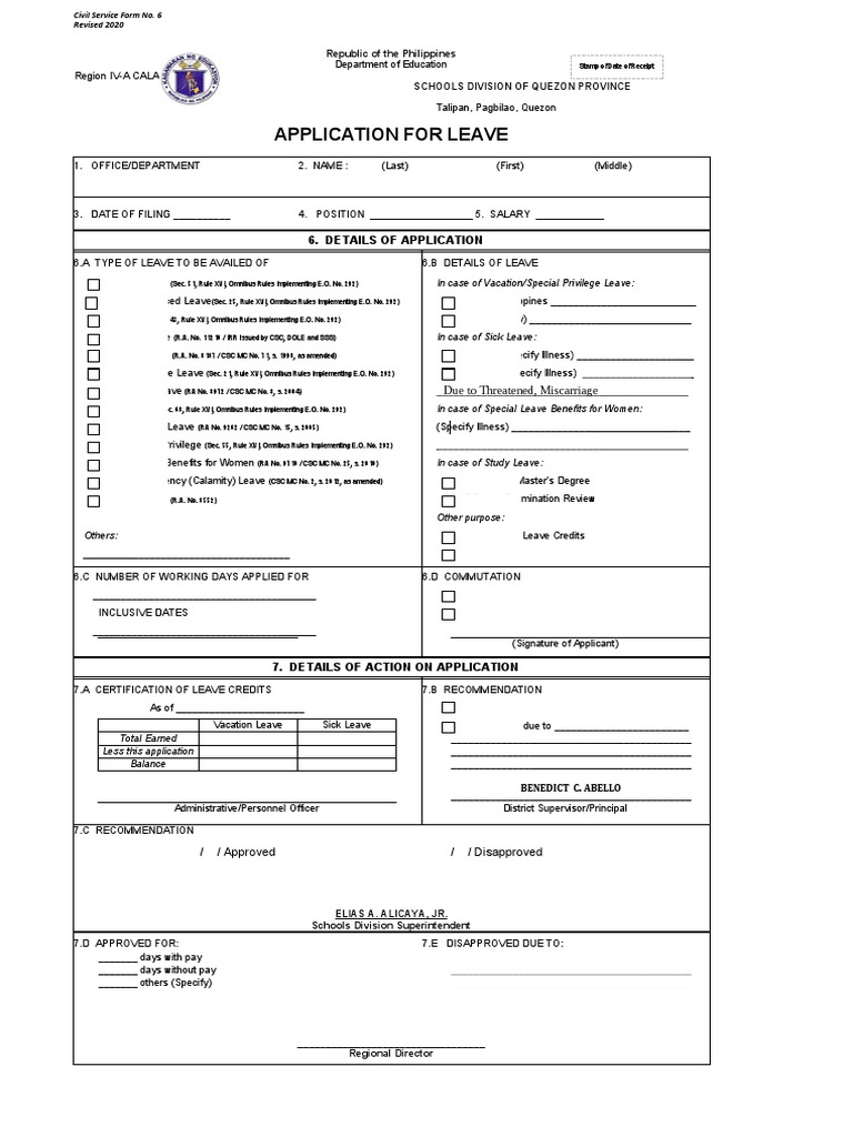 Application For Leave | PDF | Parental Leave | Childbirth