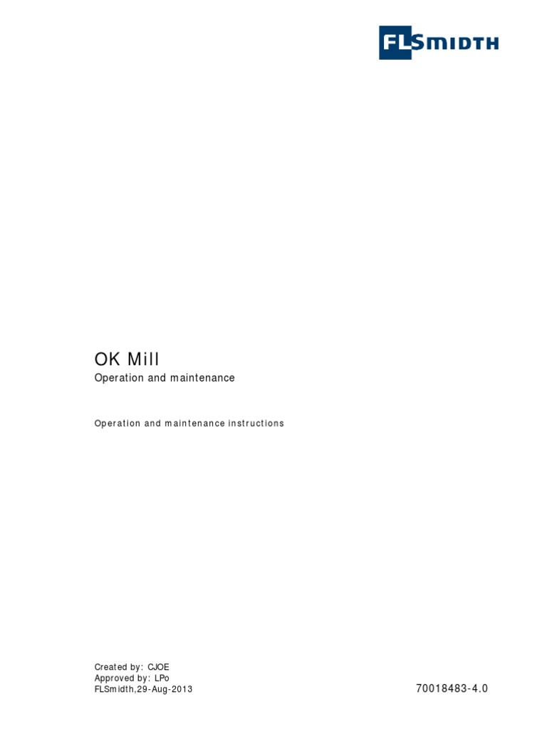 O&M OK Mill | PDF | Technology & Engineering