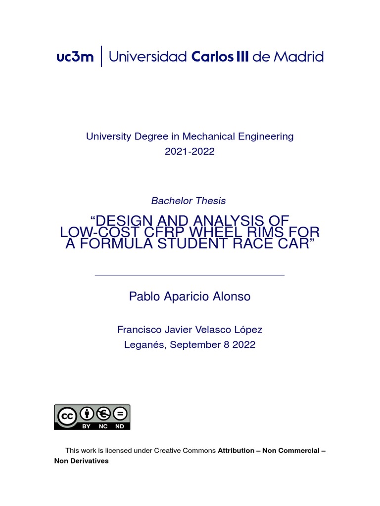Design and Analysis of Formula Student Race Car Wheel Rims | PDF ...
